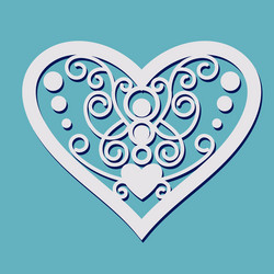 Set of ornate heart shape Royalty Free Vector Image