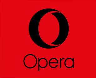 Opera browser brand logo symbol white design Vector Image