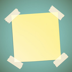 Yellow paper notes top view note sticker Vector Image