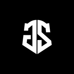 Gs logo monogram with emblem shape combination Vector Image