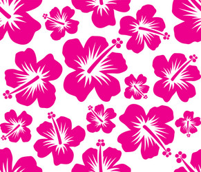Seamless pattern with hawaiian hibiscus flower Vector Image
