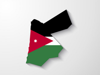 Jordan nation flag map infographic Royalty Free Vector Image