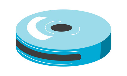 Floor robot vacuum cleaner cartoon Royalty Free Vector Image