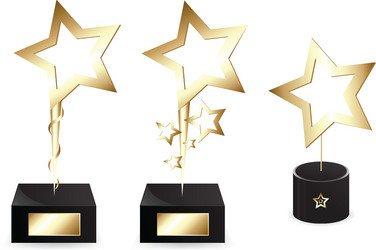 Square banner with golden stars Royalty Free Vector Image