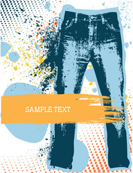 Blue jeans frame Royalty Free Vector Image - VectorStock