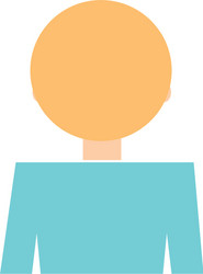 Man back cartoon Royalty Free Vector Image - VectorStock