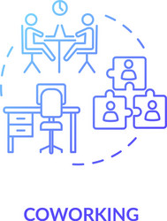 Group discussions blue gradient concept icon Vector Image