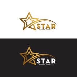 Modern star logo design simple conceptual Vector Image