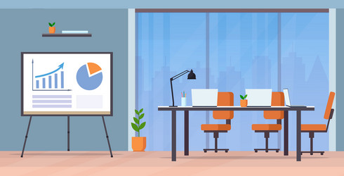 Cartoon conference hall room for meetings Vector Image