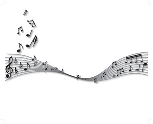 Transparent music note with dotted scheme Vector Image