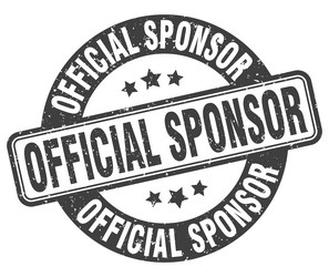 Official sponsor stamp label Royalty Free Vector Image