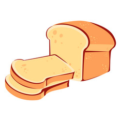 Toasted bread with chocolate spread icon Vector Image