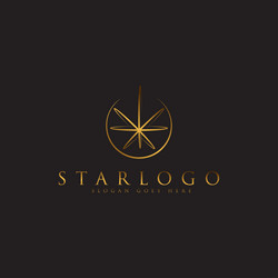 Modern star logo design simple conceptual Vector Image