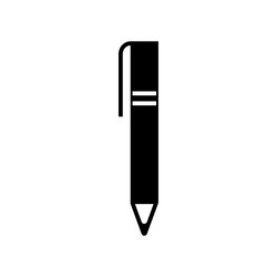 Pen pencil fill icon symbol black glyph Royalty Free Vector