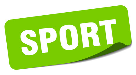 Sport sticker sport label Royalty Free Vector Image