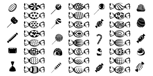 Candy icon set Royalty Free Vector Image - VectorStock