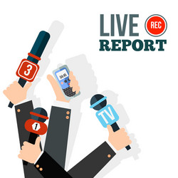 Tv live report Royalty Free Vector Image - VectorStock