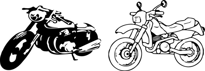 Motorcycle icon on white background Royalty Free Vector