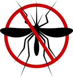 Repellent mosquito stop sign icon malaria pest Vector Image