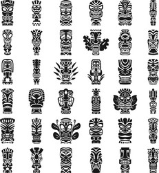 Aztec Tiki God Vector Images (over 1,200)