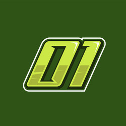 Racing number 10 logo design Royalty Free Vector Image