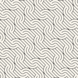 Seamless geometric rounded lines pattern Vector Image