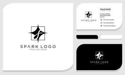 Spark logo design concept Royalty Free Vector Image