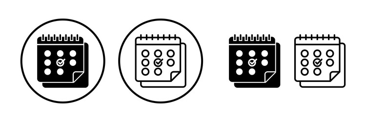 Calendar icon calender symbol Royalty Free Vector Image