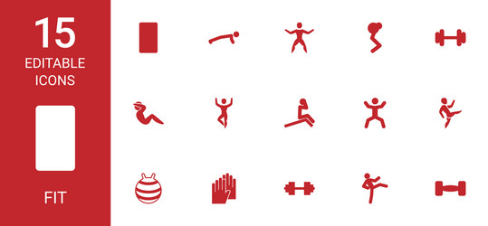 Fit icons Royalty Free Vector Image - VectorStock