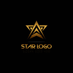 Modern star logo design simple conceptual Vector Image