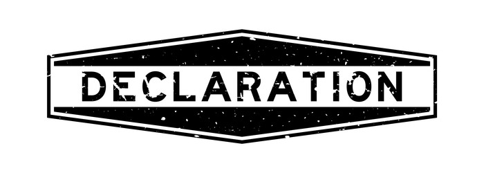 Grunge black declaration word round rubber seal Vector Image