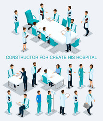 Doctors full set Royalty Free Vector Image - VectorStock