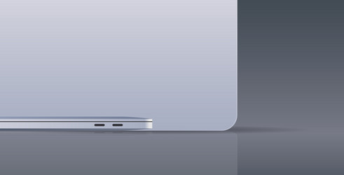 Modern laptop in closed and top view realistic Vector Image