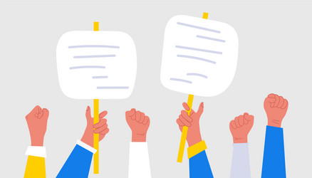 Cartoon hands holding plate Royalty Free Vector Image