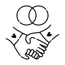 Black White Handshake Heart Vector Images (over 290)