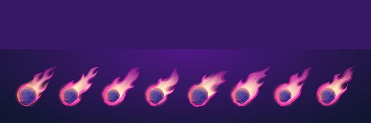 Purple Fireball Sprite