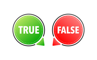 Hands holding posters true false check mark Vector Image