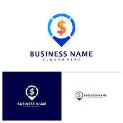 Set of point money logo design concept Royalty Free Vector