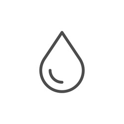 Water drop line outline icon Royalty Free Vector Image