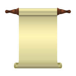 An empty scroll is opened scroll unrolled Vector Image