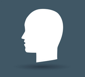 3d realistic human model head without face Vector Image