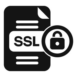 Ssl certificate icon simple web data Royalty Free Vector