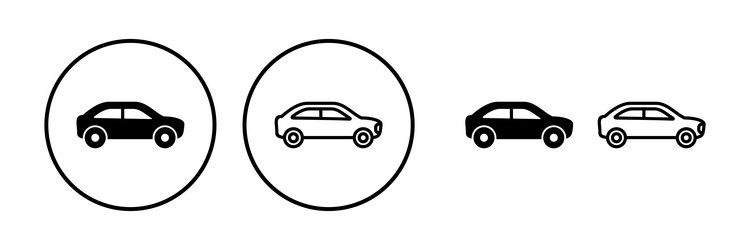 Car icon car sign sedan Royalty Free Vector Image