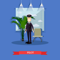 Pilot cartoon Royalty Free Vector Image - VectorStock