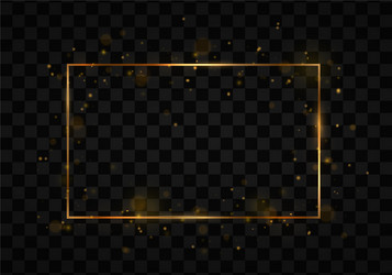 Shining golden rectangle Royalty Free Vector Image