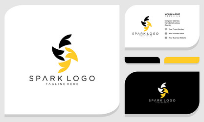 Spark logo design concept Royalty Free Vector Image