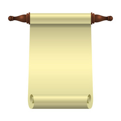 An empty scroll is uncovered scroll isolated Vector Image