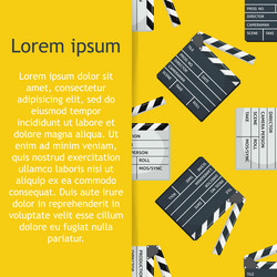 Cinema or movie clapper pattern for your design Vector Image