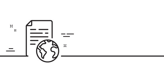 Internet document line icon doc file page sign Vector Image