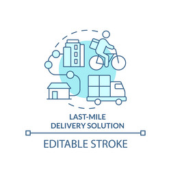 Last mile delivery solution concept icon Vector Image